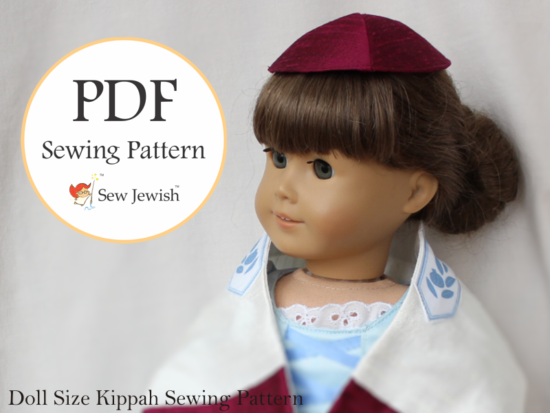 Doll Size Kippah – PDF Sewing Pattern | Sew Jewish